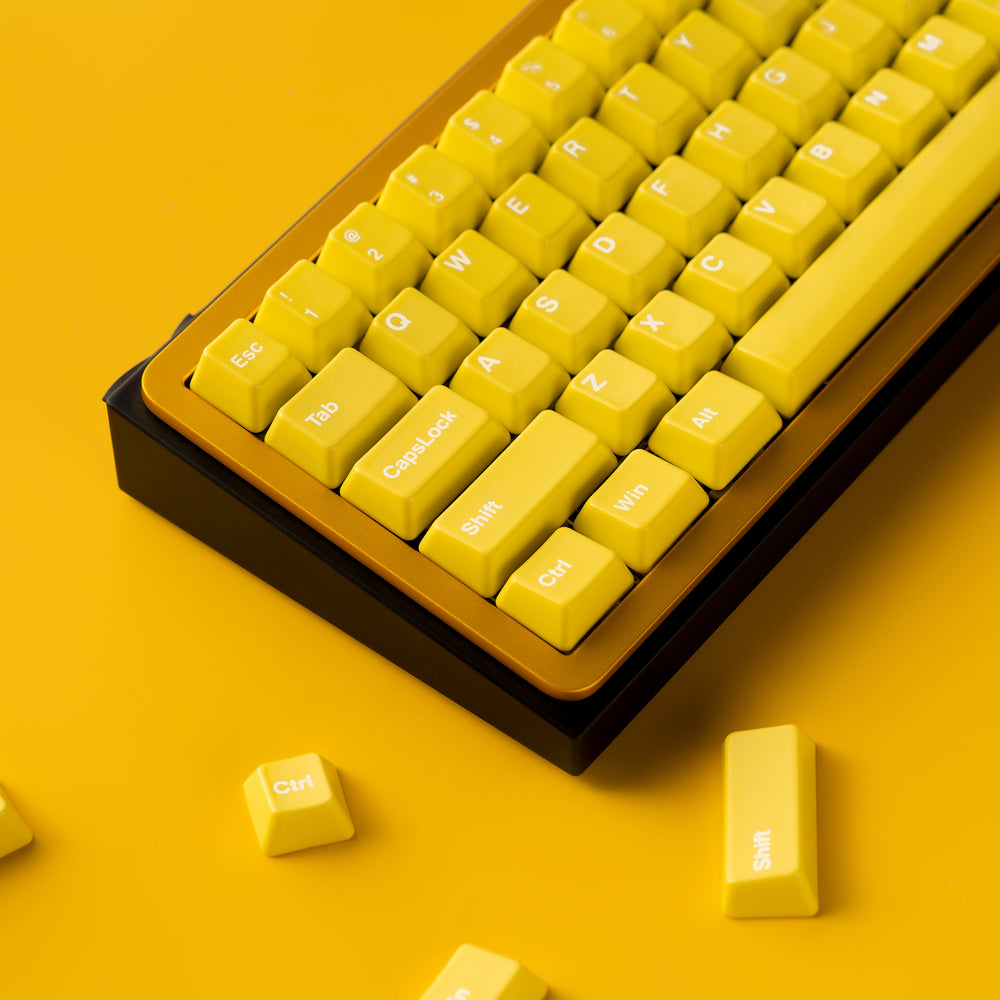 114-Key Yellow Keycaps | CeraKey