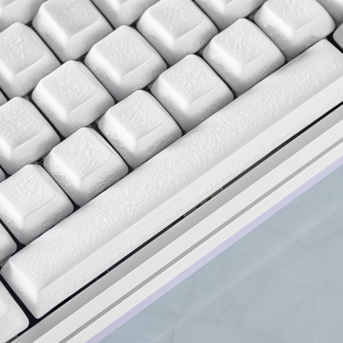 Ceramic Keycaps Full Set-White Crazed