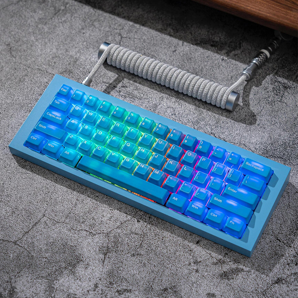 Water Blue Full Set Keycaps | Cerakey