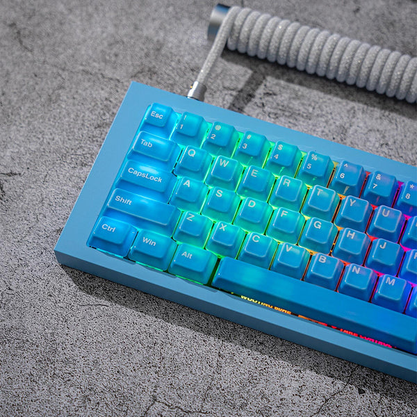 Water Blue Full Set Keycaps | Cerakey