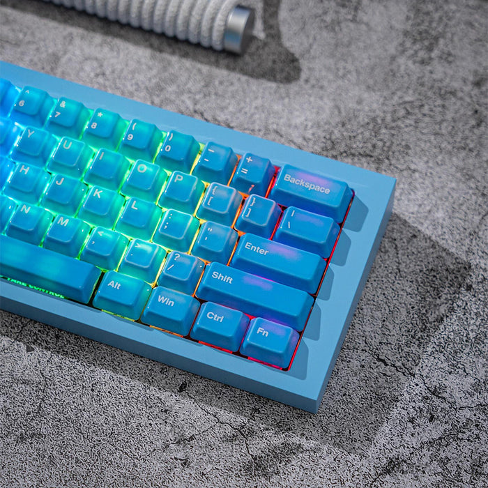 Water Blue Full Set Keycaps | Cerakey