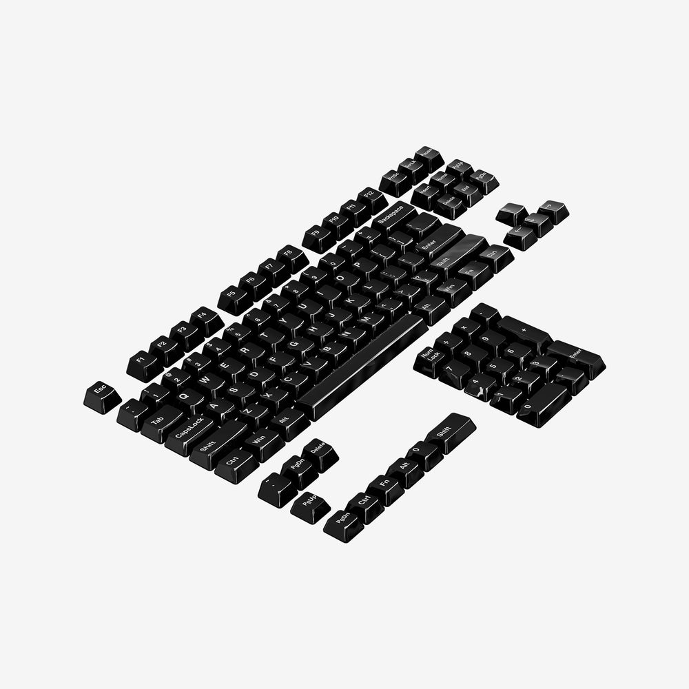 Cerakey Black Ceramic Keycaps Set