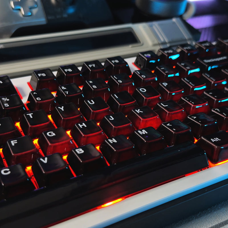 Cerakey Black Ceramic Keycaps Set