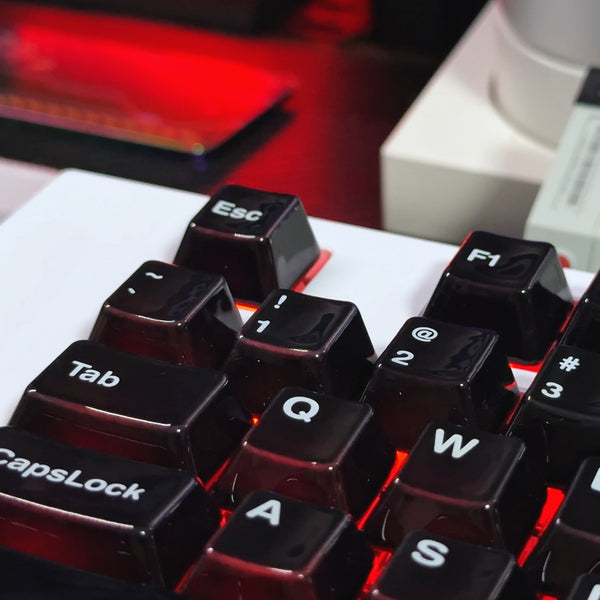 Cerakey Black Ceramic Keycaps Set