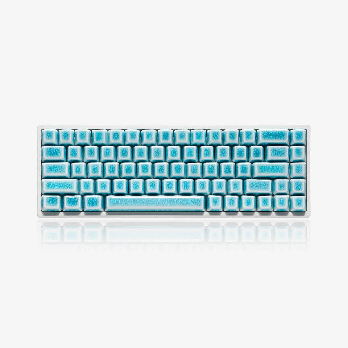 114 Keys Blue Crazed Ceramic Keycaps Set | Cerakey