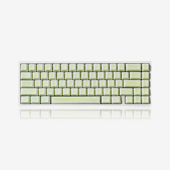 114 Keys Green Crazed Ceramic Keycaps Set | Cerakey