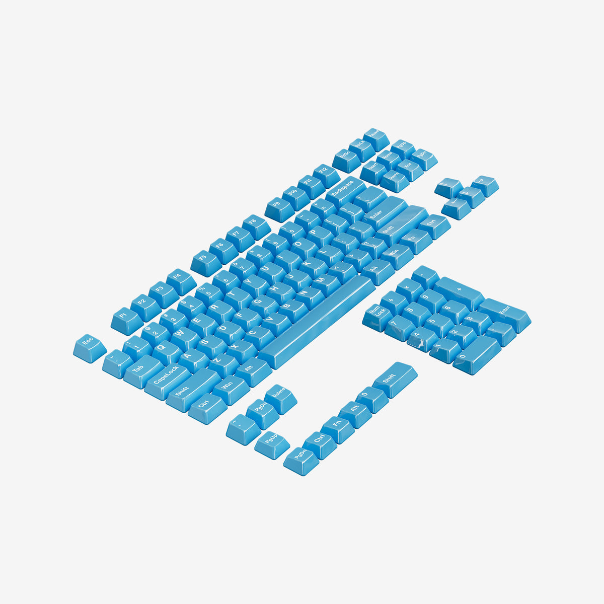 Water Blue Full Set Keycaps | Cerakey