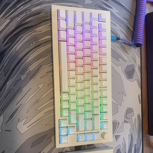 Cerakey White Ceramic Keycaps Set – 114 Keys