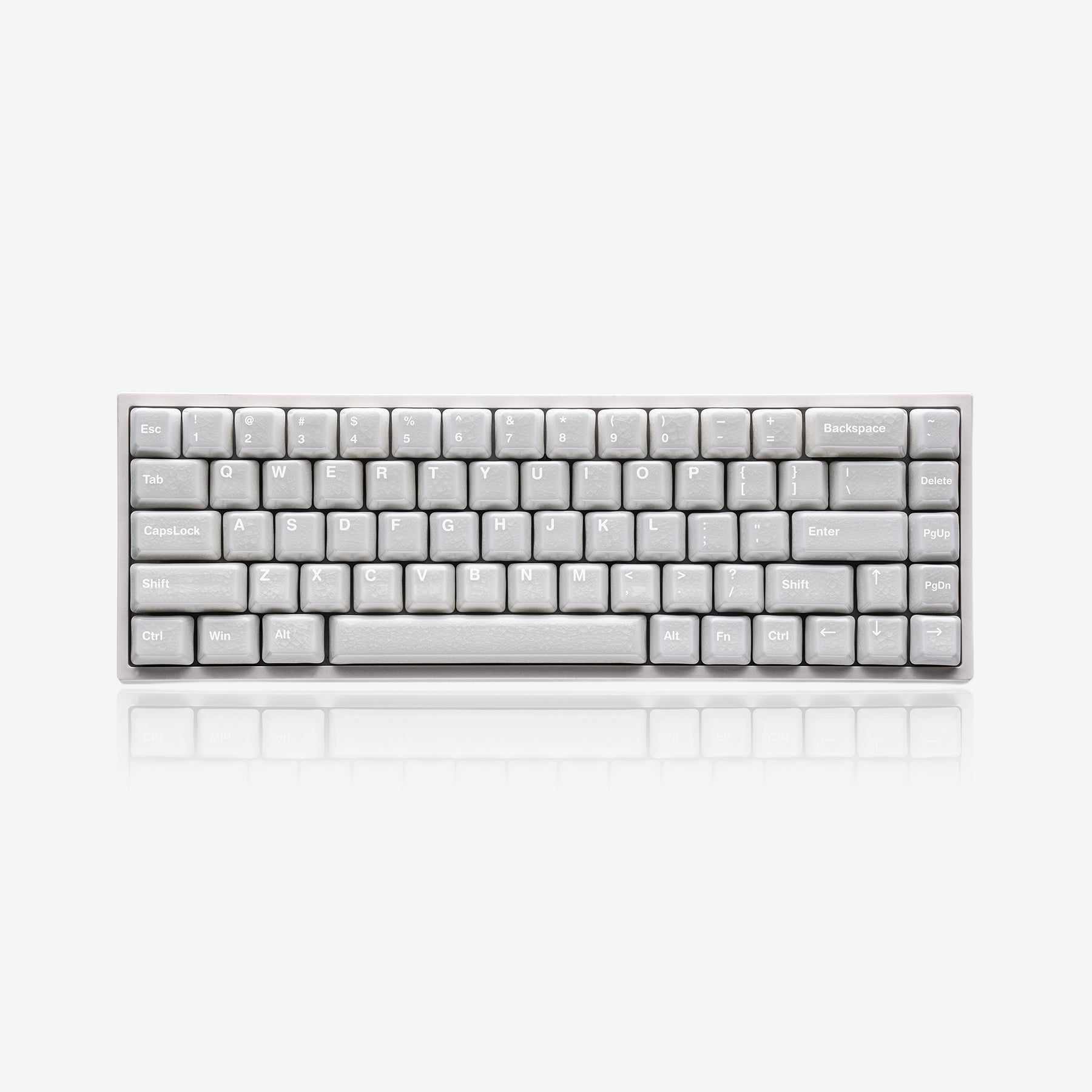 Ceramic Keycaps Full Set-White Crazed