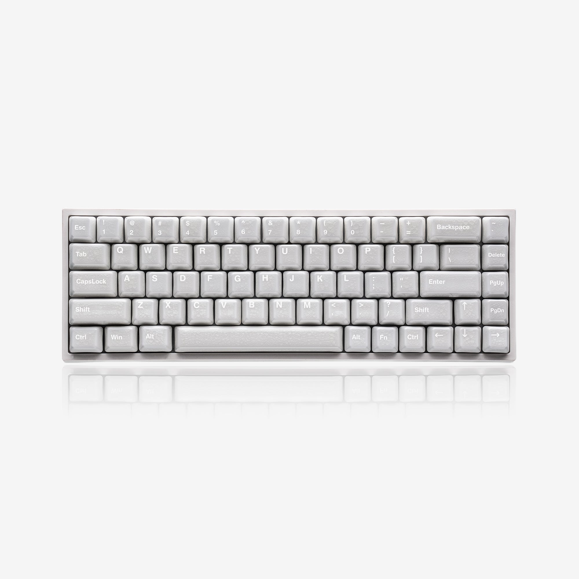 Ceramic Keycaps Full Set-White Crazed