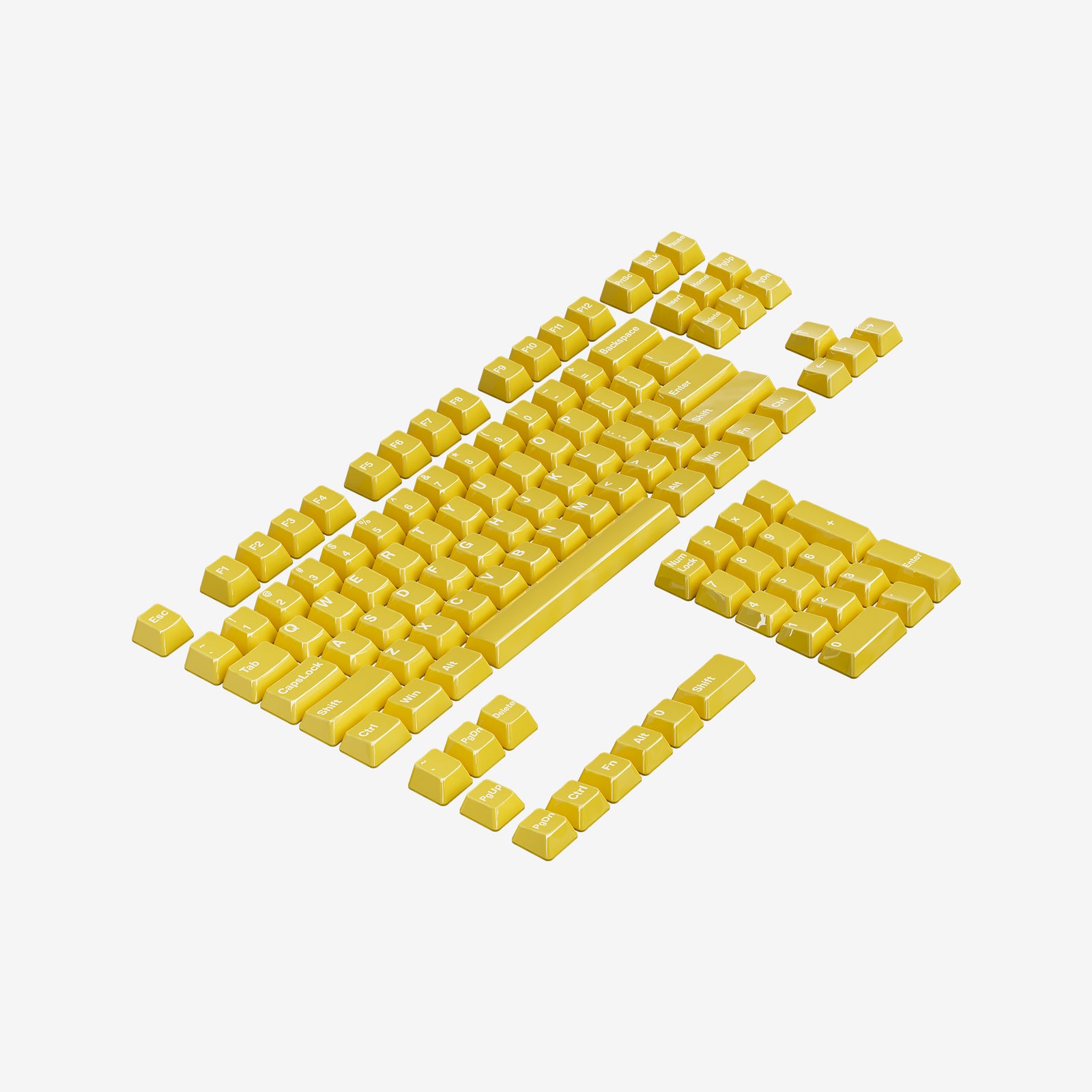 114-Key Yellow Keycaps | CeraKey